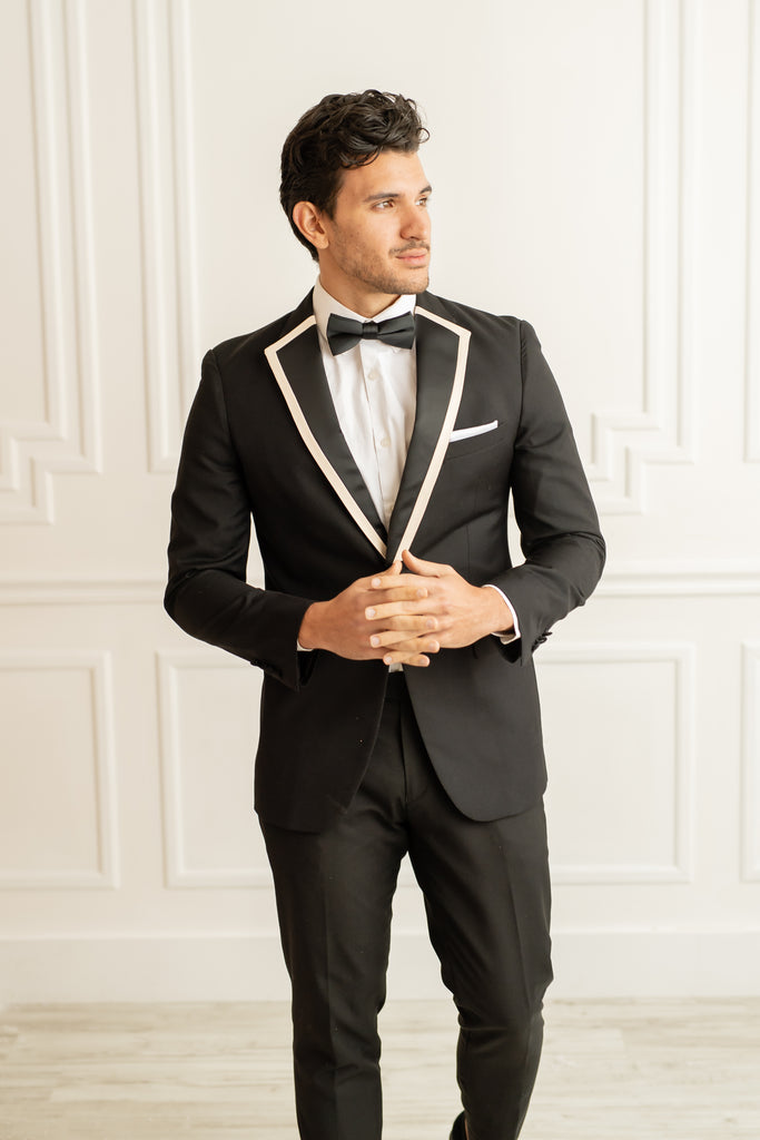 Black with White Trim Lapels – The Lapel Project