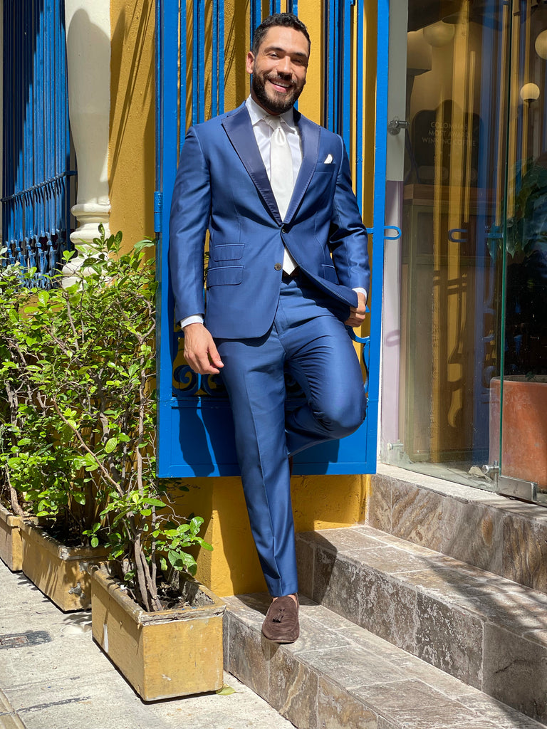 Blue Satin Lapels | The Lapel Project
