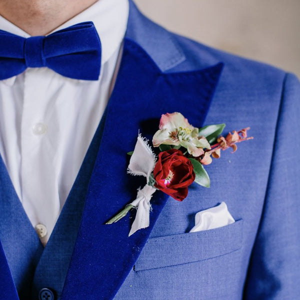 Royal Blue Velvet Lapel set (SOLD OUT) – The Lapel Project
